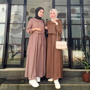 15 Model Gamis untuk Orang Gemuk Biar Kelihatan Langsing - Inspirasi Shopee
